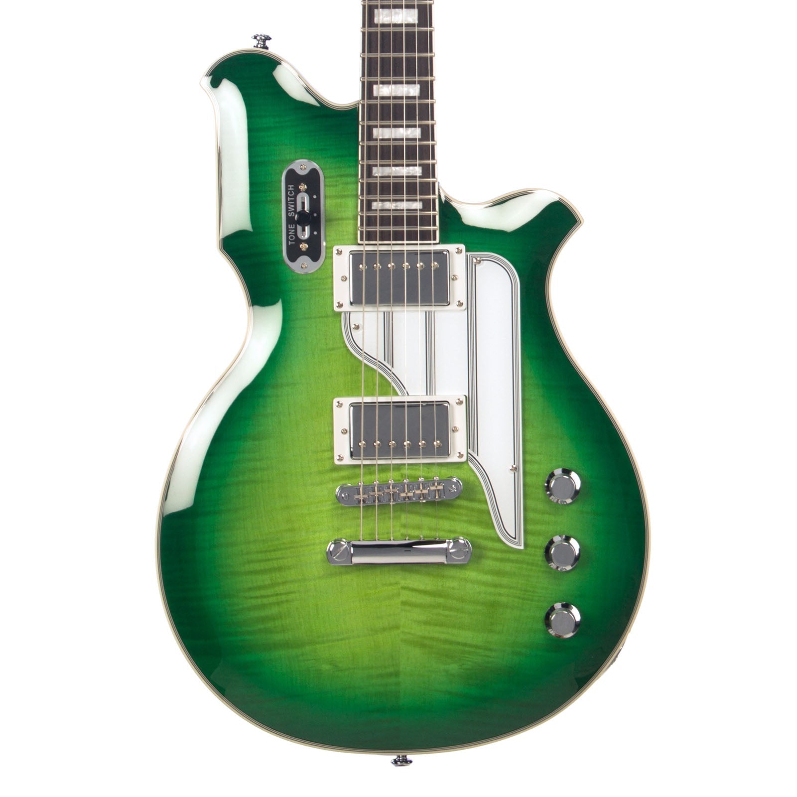 Airline Guitars MAP FM Greenburst Flame | Airline Guitars